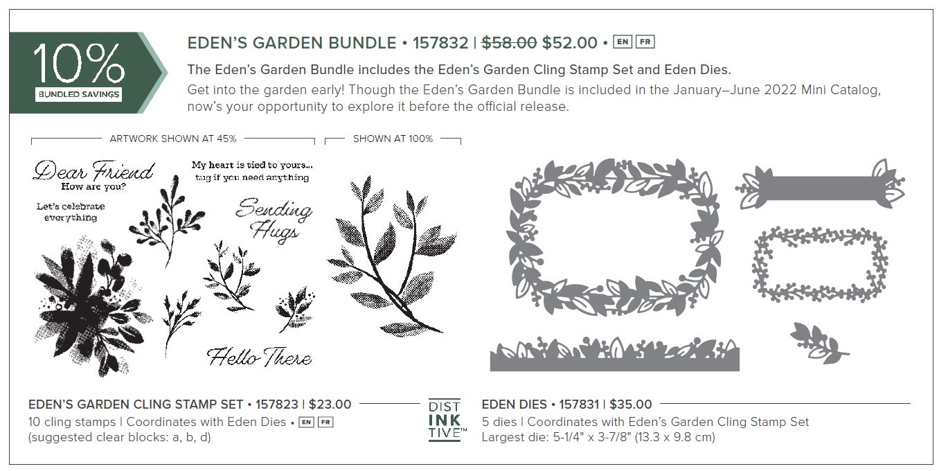 Eden's Garden Bundle - Debbie Henderson, Stampin' Up! Demonstrator