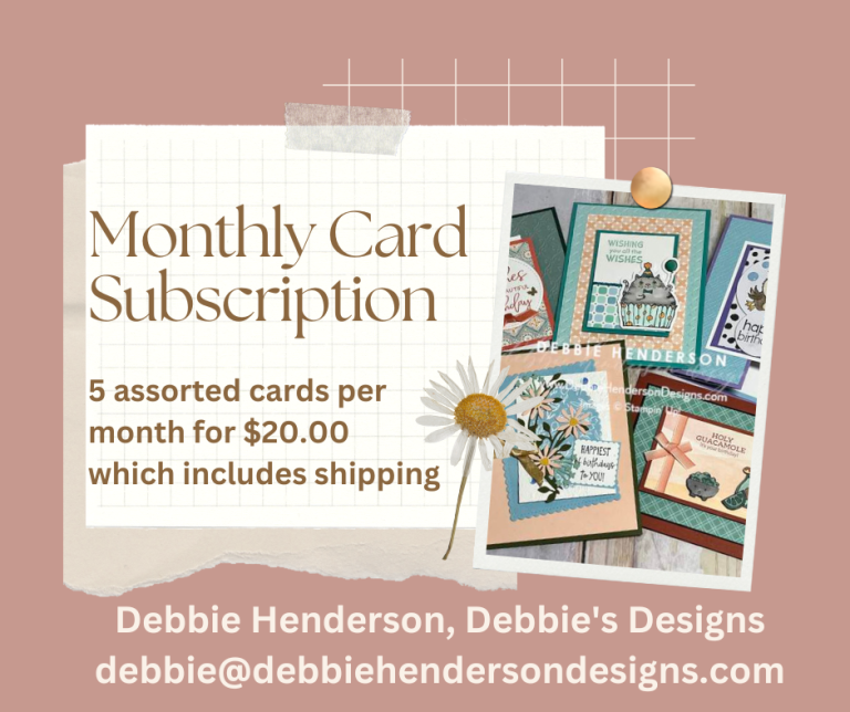 Monthly Debbie's Designs Greeting Card Subscription for March 2025 ...